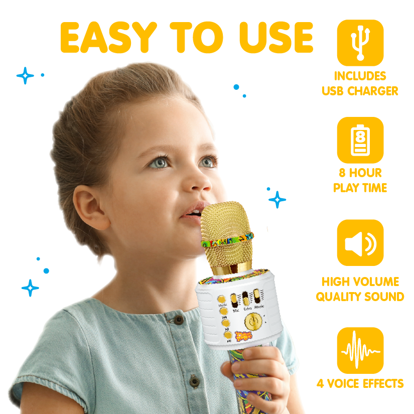 Motown Magic Karaoke Microphone - Gold – Move2Play